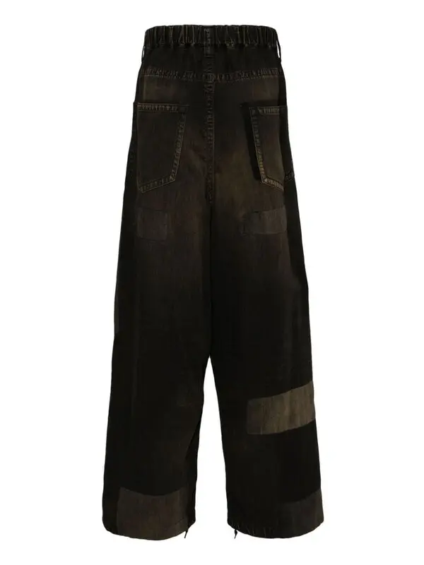 Mihara Yasuhiro Patchwork Denim Jeans - Black
