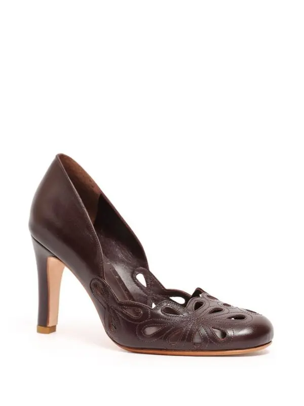 STUDIO CHOFAKIAN Belle Epoque 75mm Pumps - Brown