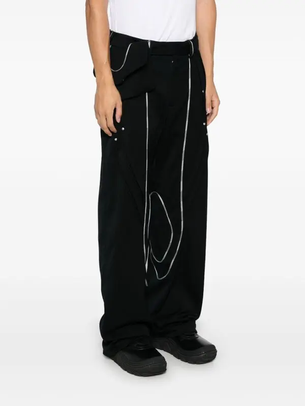 Kiko Kostadinov Chalice Trousers In Black - 64% Off | Editorialist