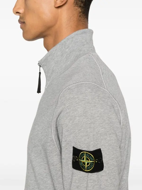 Stone Island Cotton Fleece Sweatshirt - Grey