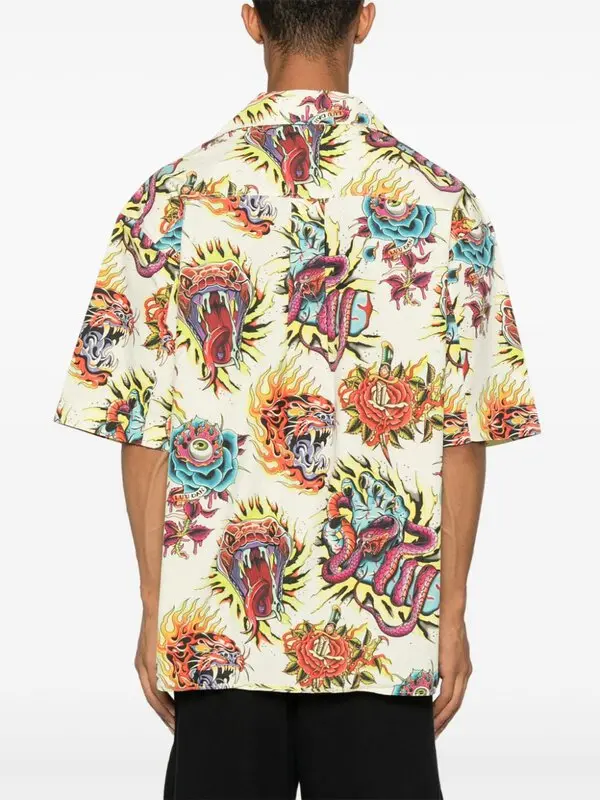 LỰU ĐẠN Tattoo-print Shirt