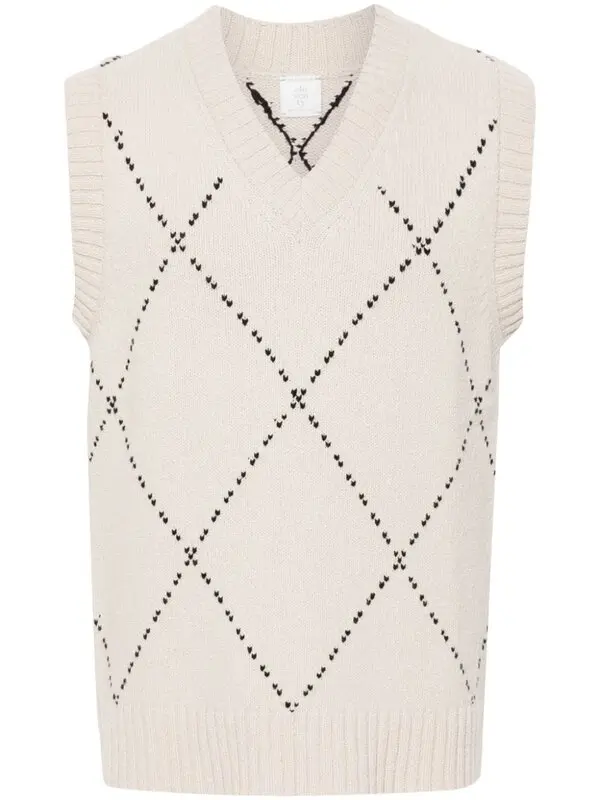 Eleventy Wool Sweater Vest - Neutrals