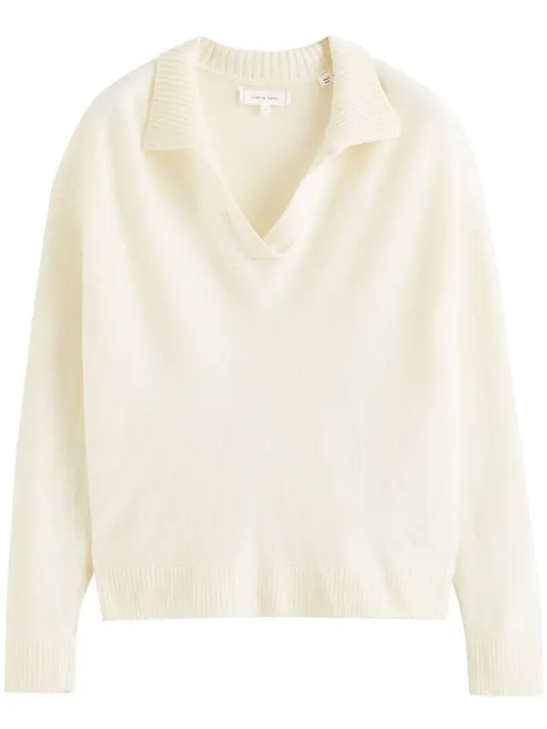 Chinti & Parker V-neck Jumper - White