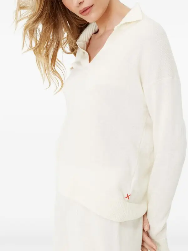 Chinti & Parker V-neck Jumper - White
