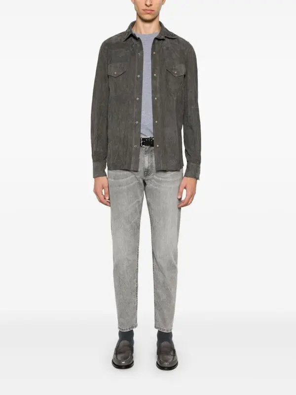 Eleventy 5-pocket Tapered Leg Jeans - Grey