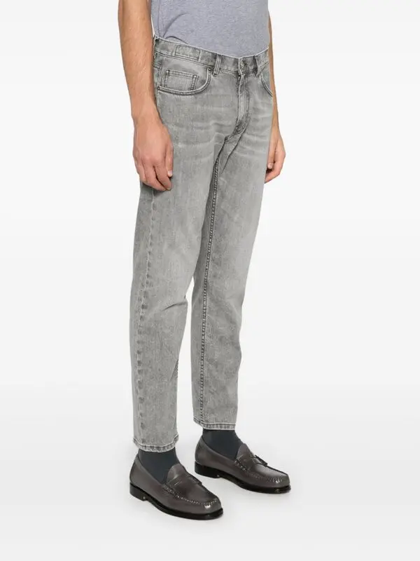 Eleventy 5-pocket Tapered Leg Jeans - Grey