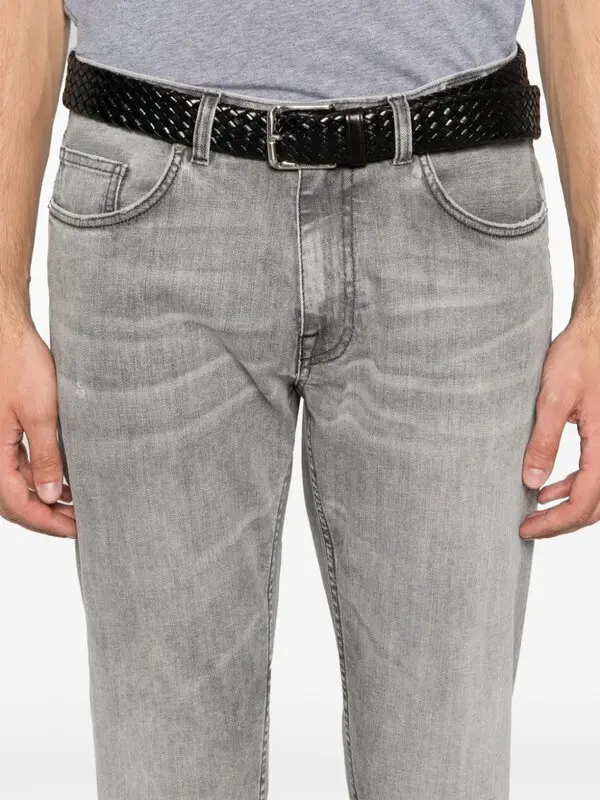 Eleventy 5-pocket Tapered Leg Jeans - Grey