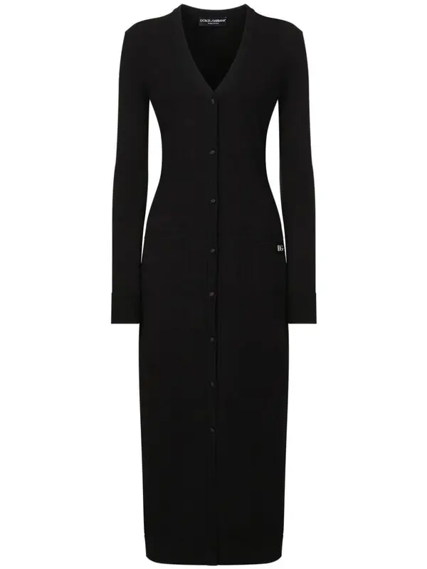 Dolce & Gabbana Knitted Cardigan-coat - Black