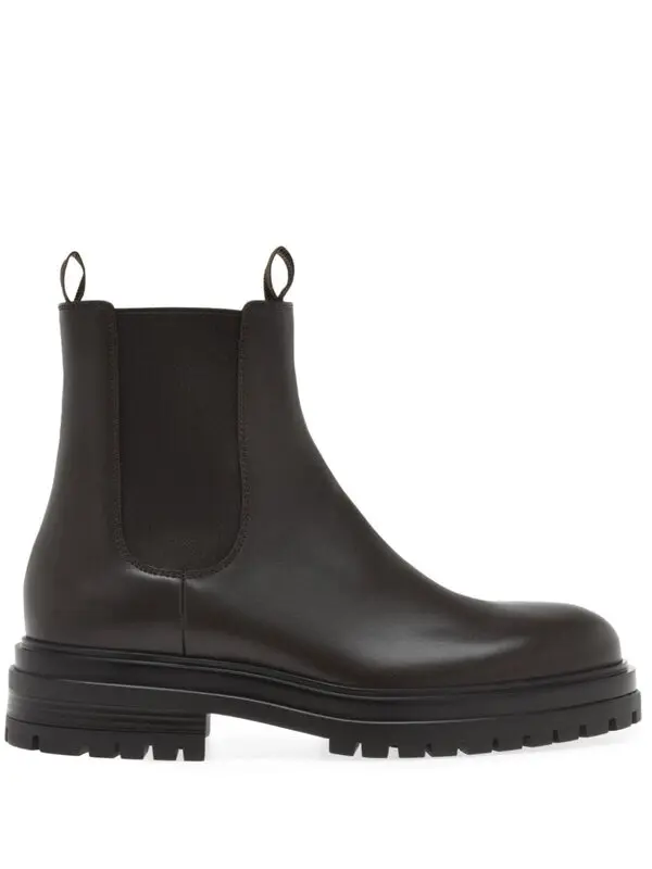 GIANVITO ROSSI Patent-leather Ankle Boots - Brown