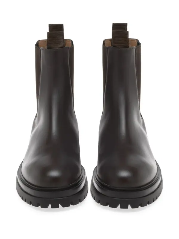 GIANVITO ROSSI Patent-leather Ankle Boots - Brown