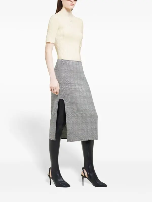 COURREGES Solar Ribbed Sweater - White
