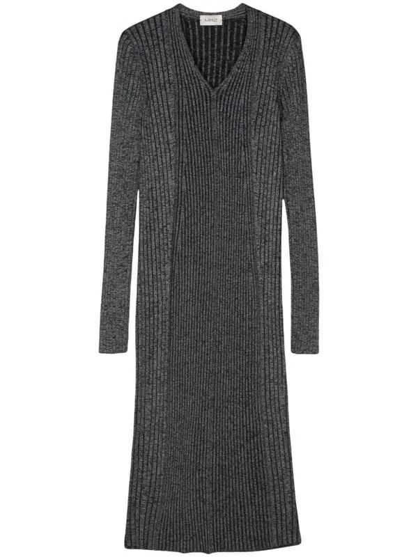 MRZ Ribbed-knit Midi Dress - Black