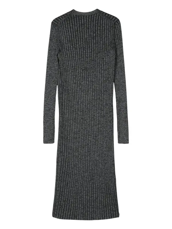 MRZ Ribbed-knit Midi Dress - Black