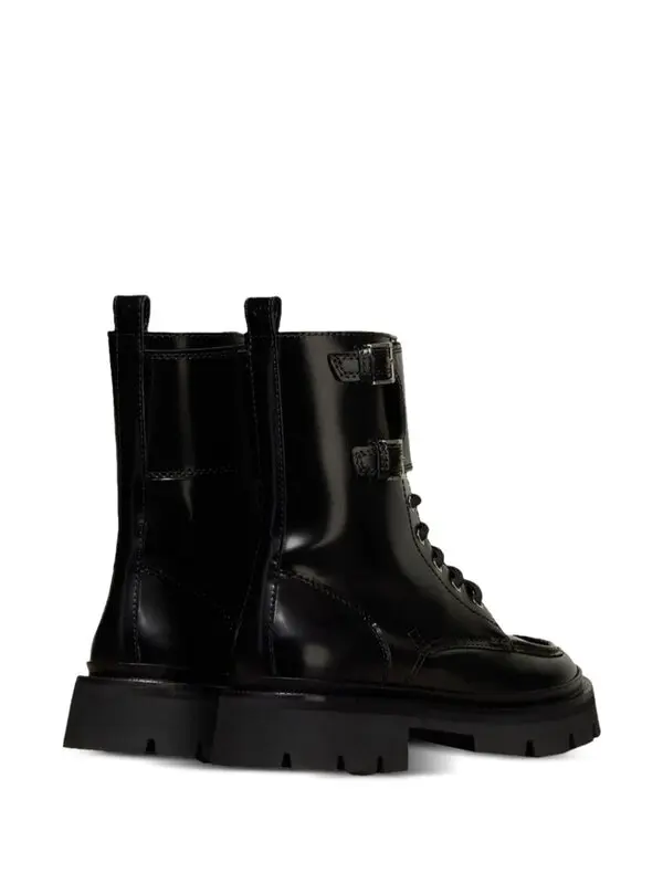 Ami Double-buckle Leather Boots