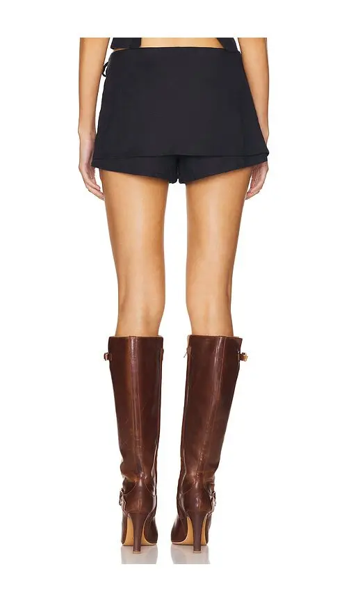 Lioness Countryside Skort With Overlay And Side Tie Closures - Navy