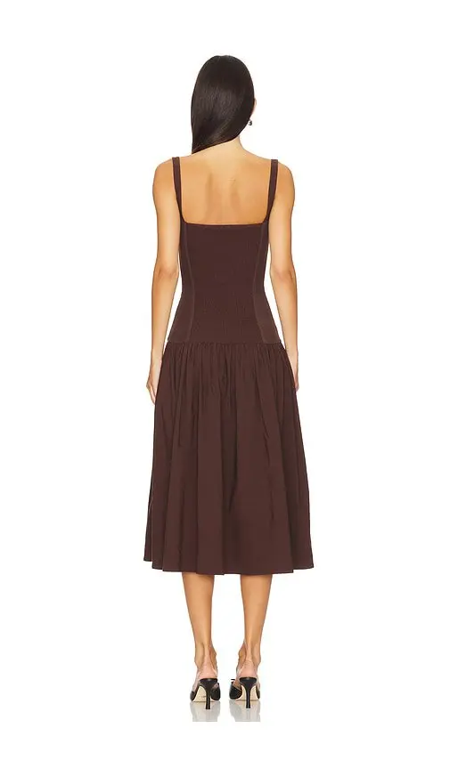 WeWoreWhat Smocked Drop Waist Midi Dress