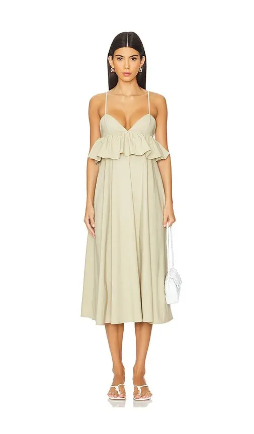 cami midi dress weworewhat WeWoreWhat Cami Midi Dress in Natural