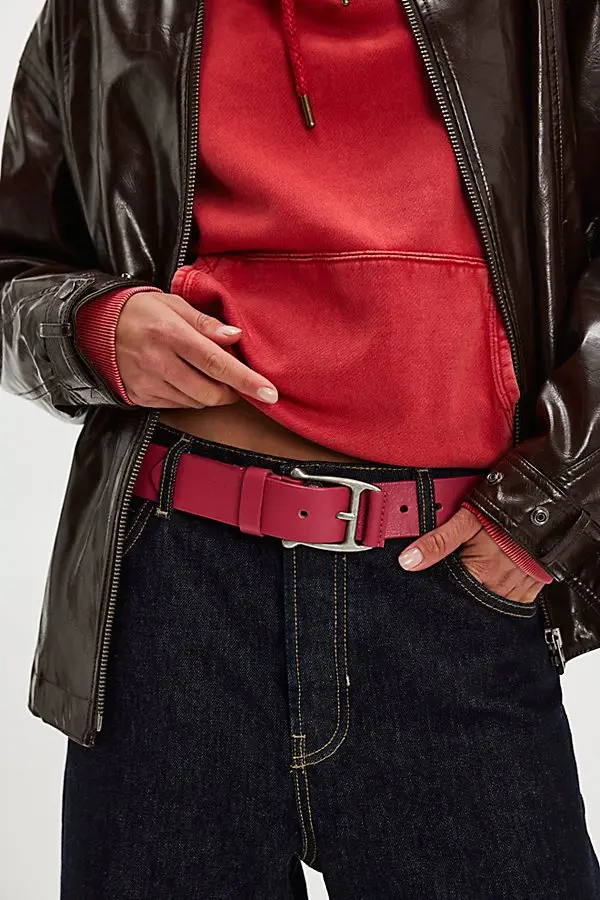Free People Carraway Leather Belt - Love Potion