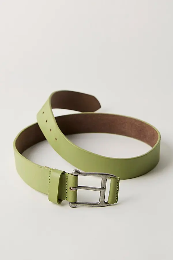 Free People Carraway Leather Belt - Shamrock Shake