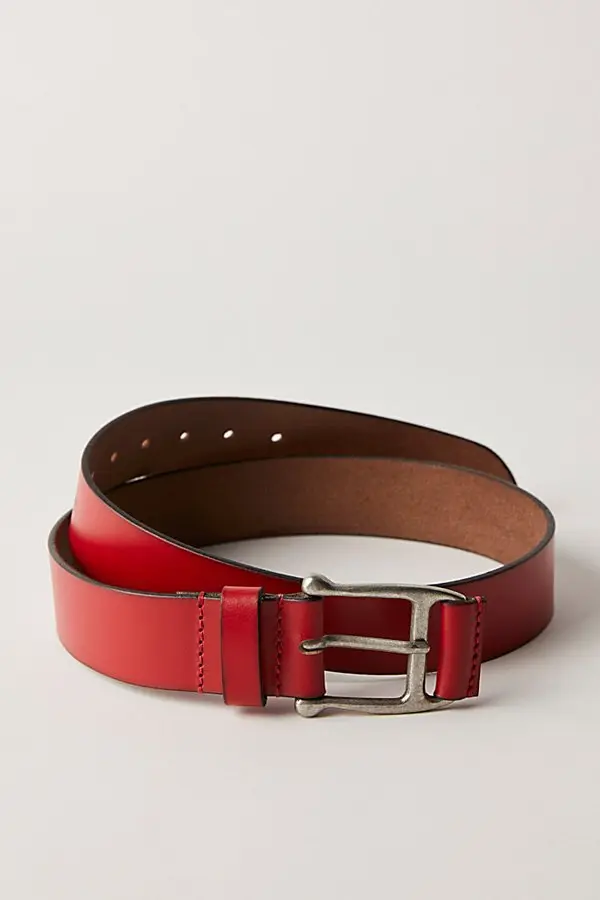 Free People Carraway Leather Belt - Sour Cherry