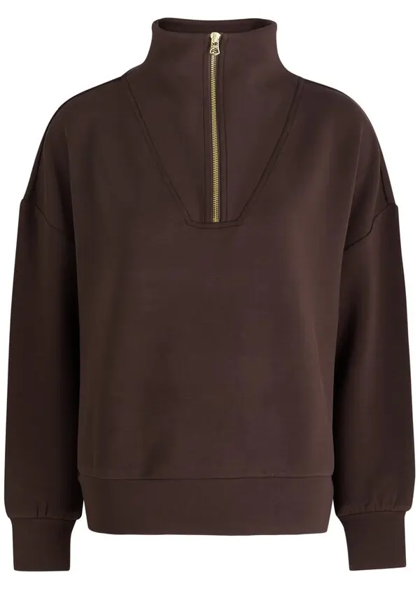 Varley Hawley Half-zip Sweatshirt - Brown