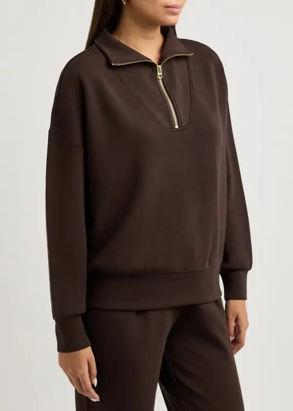 Varley Hawley Half-zip Sweatshirt - Brown