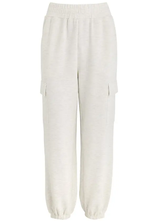 Varley The Cargo Pant Stretch-jersey Sweatpants - Ivory