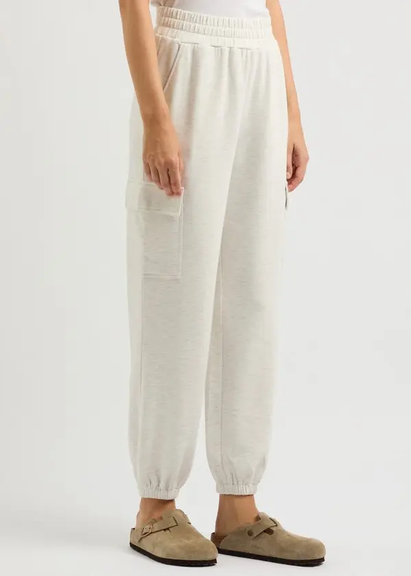Varley The Cargo Pant Stretch-jersey Sweatpants - Ivory