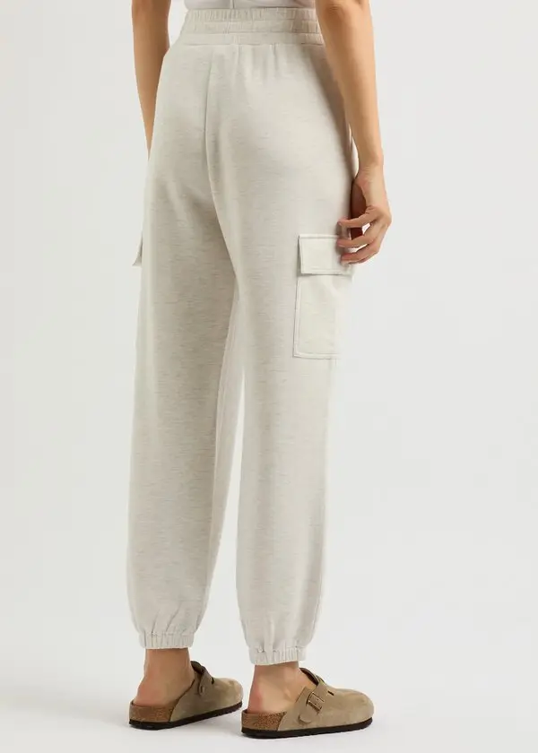 Varley The Cargo Pant Stretch-jersey Sweatpants - Ivory