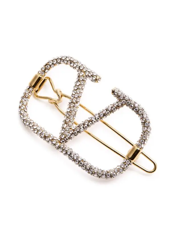 Valentino Garavani Vlogo Hair Clip - Gold