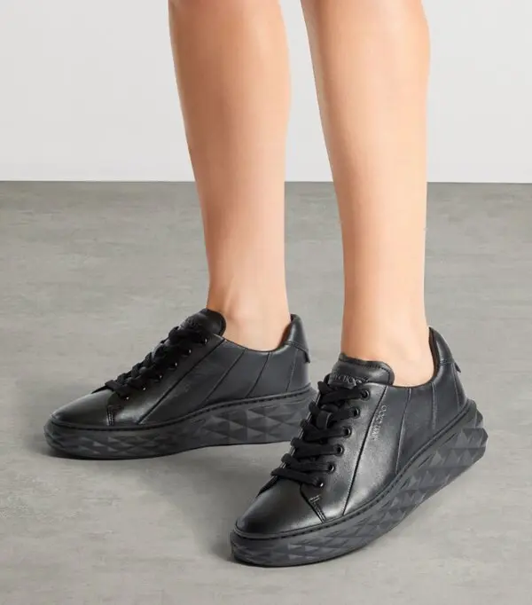 JIMMY CHOO Diamond Light Maxi Leather Sneakers
