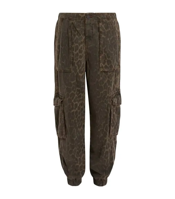 Allsaints Leopard Print Freya Cargo Trousers In Green - 21% Off |  Editorialist