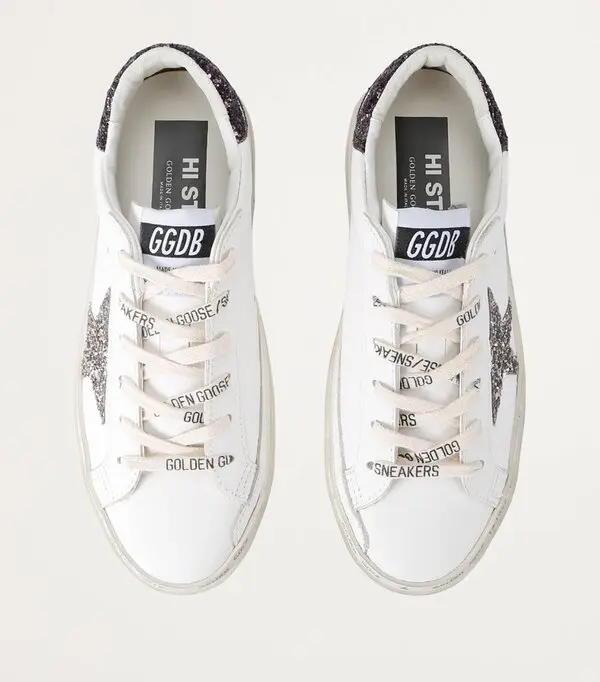 GOLDEN GOOSE Leather Hi Star Sneakers