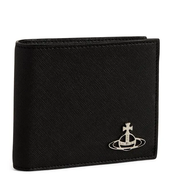 VIVIENNE WESTWOOD Leather Orb Bifold Wallet - Black