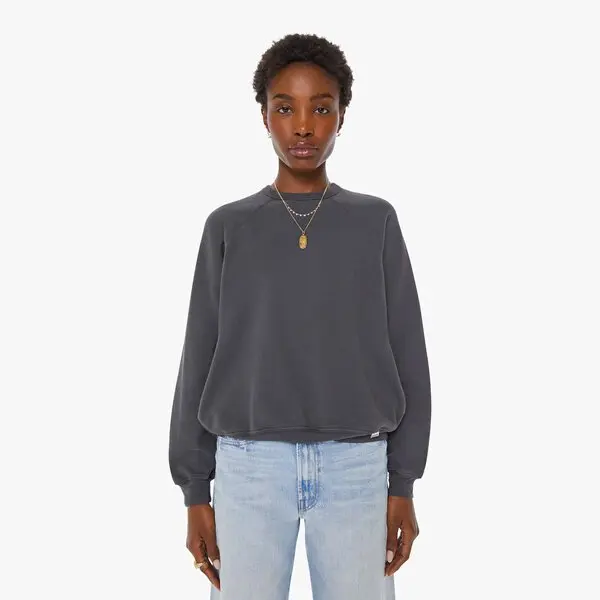 MOTHER The Biggie Concert Faded Sweatshirt - Black