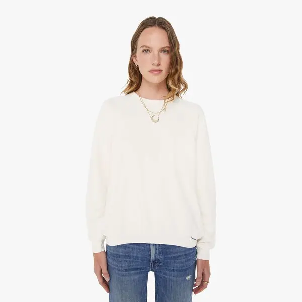 MOTHER Oversized Raglan Sweatshirt - White