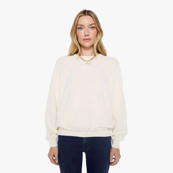 MOTHER Oversized Raglan Sweatshirt - White