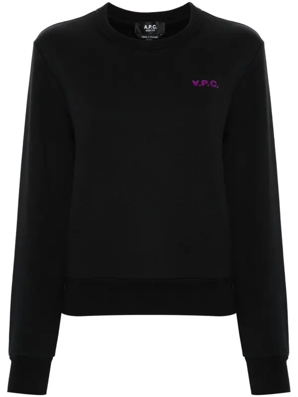 A.p.c. Flocked-logo Sweatshirt