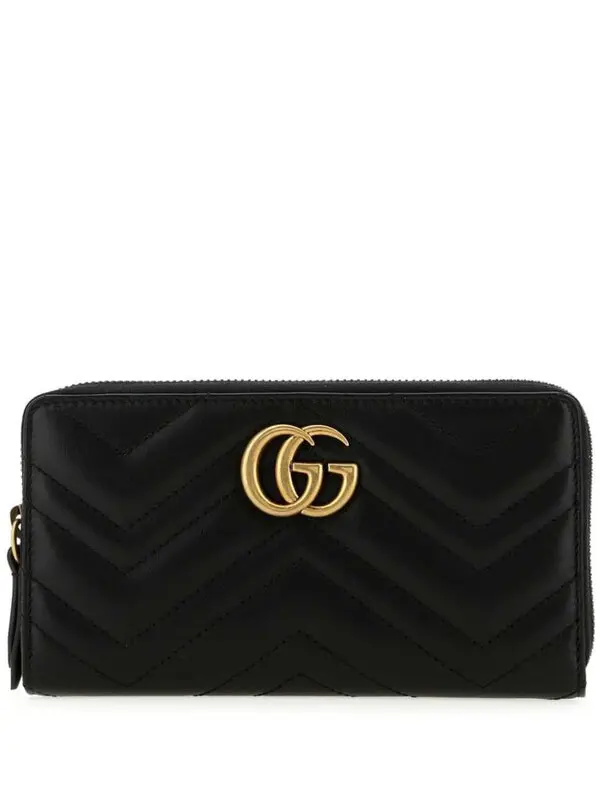 Gucci Gg Marmont Leather Wallet - Black