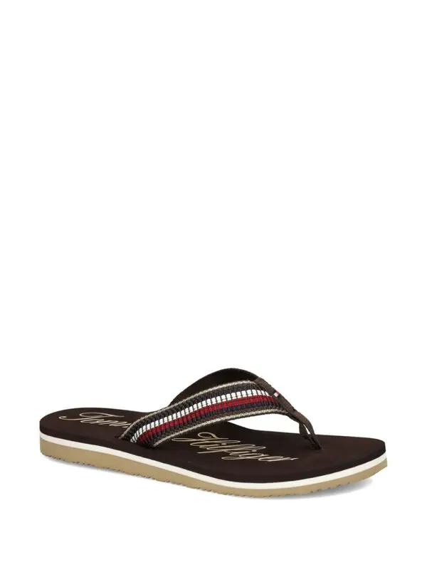 Tommy Hilfiger Signature Tape Flip-flops - Black