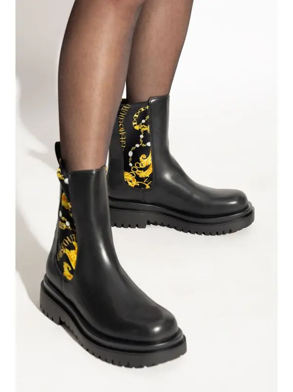 Versace Chain Couture-print Boots
