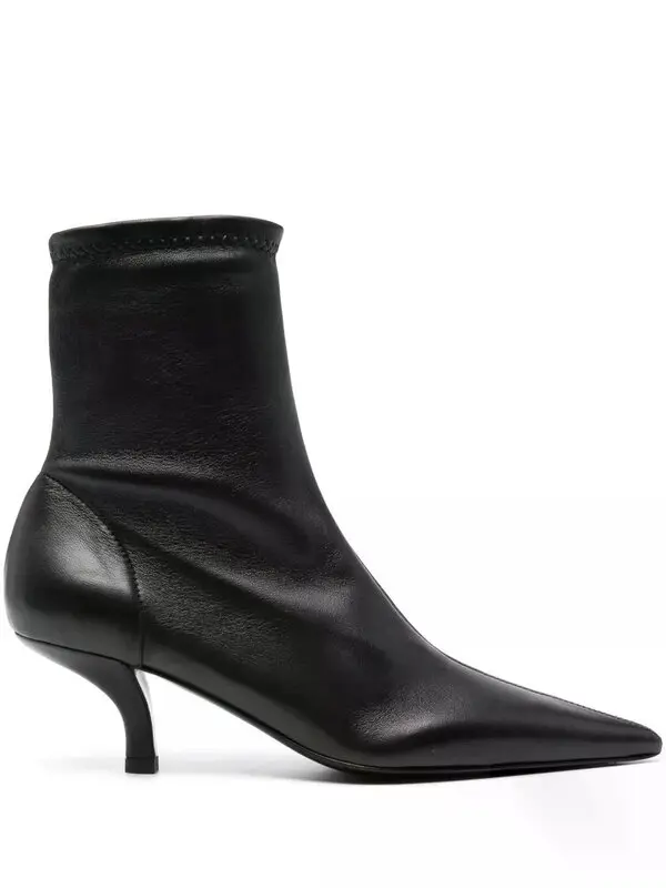 TOTEME 55mm Heeled Sock Boots - Black