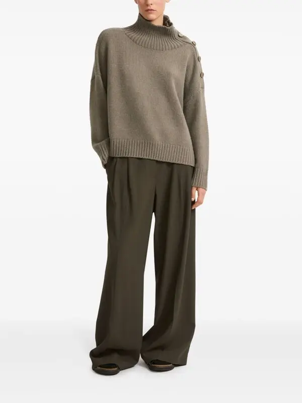 YVES SALOMON Button-up Shoulder Jumper