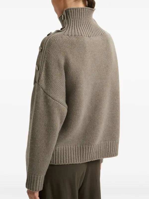 YVES SALOMON Button-up Shoulder Jumper