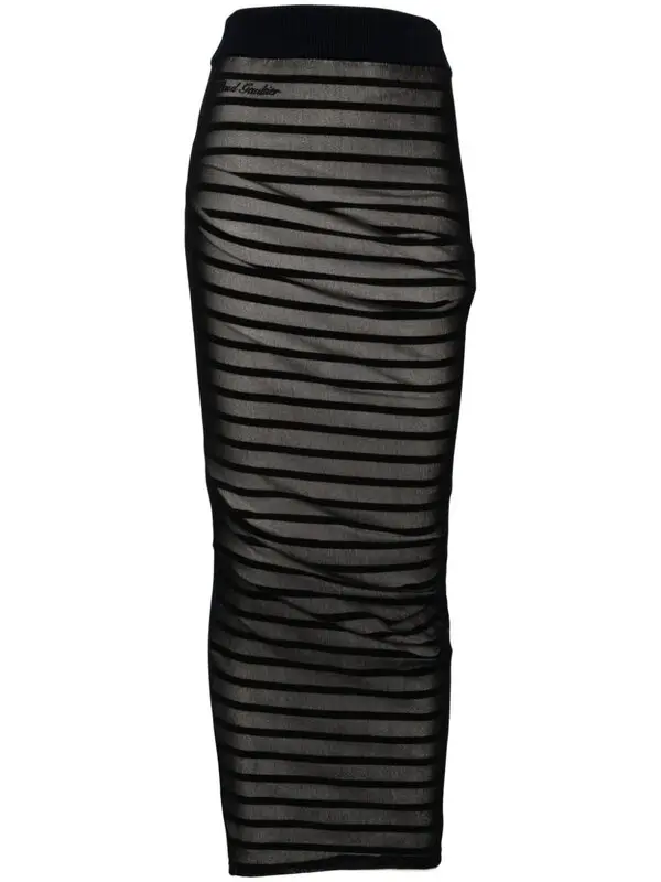 JEAN PAUL GAULTIER Marinière Maxi Skirt