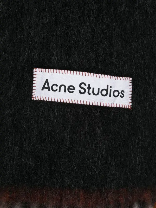 Acne Studios Logo-patch Scarf - Black
