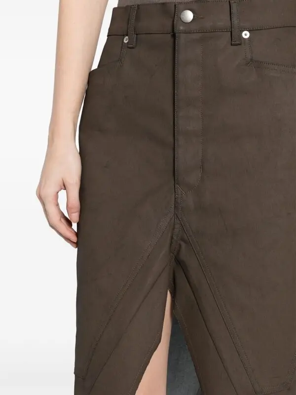 Rick Owens Slivered Knee-length Skirt - Brown