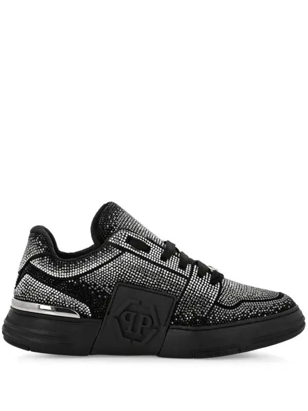 Philipp Plein Hexagon Strass Embellished Sneakers - Black
