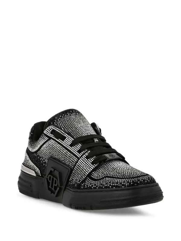 Philipp Plein Hexagon Strass Embellished Sneakers - Black