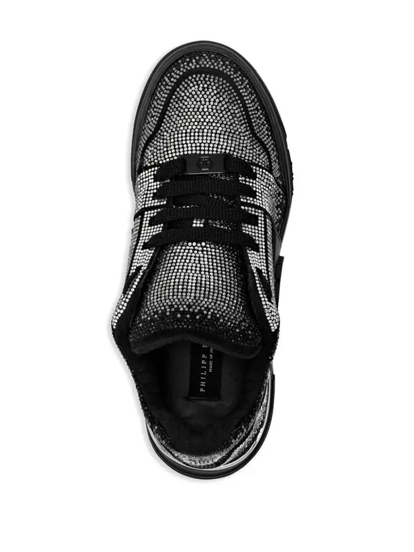 Philipp Plein Hexagon Strass Embellished Sneakers - Black